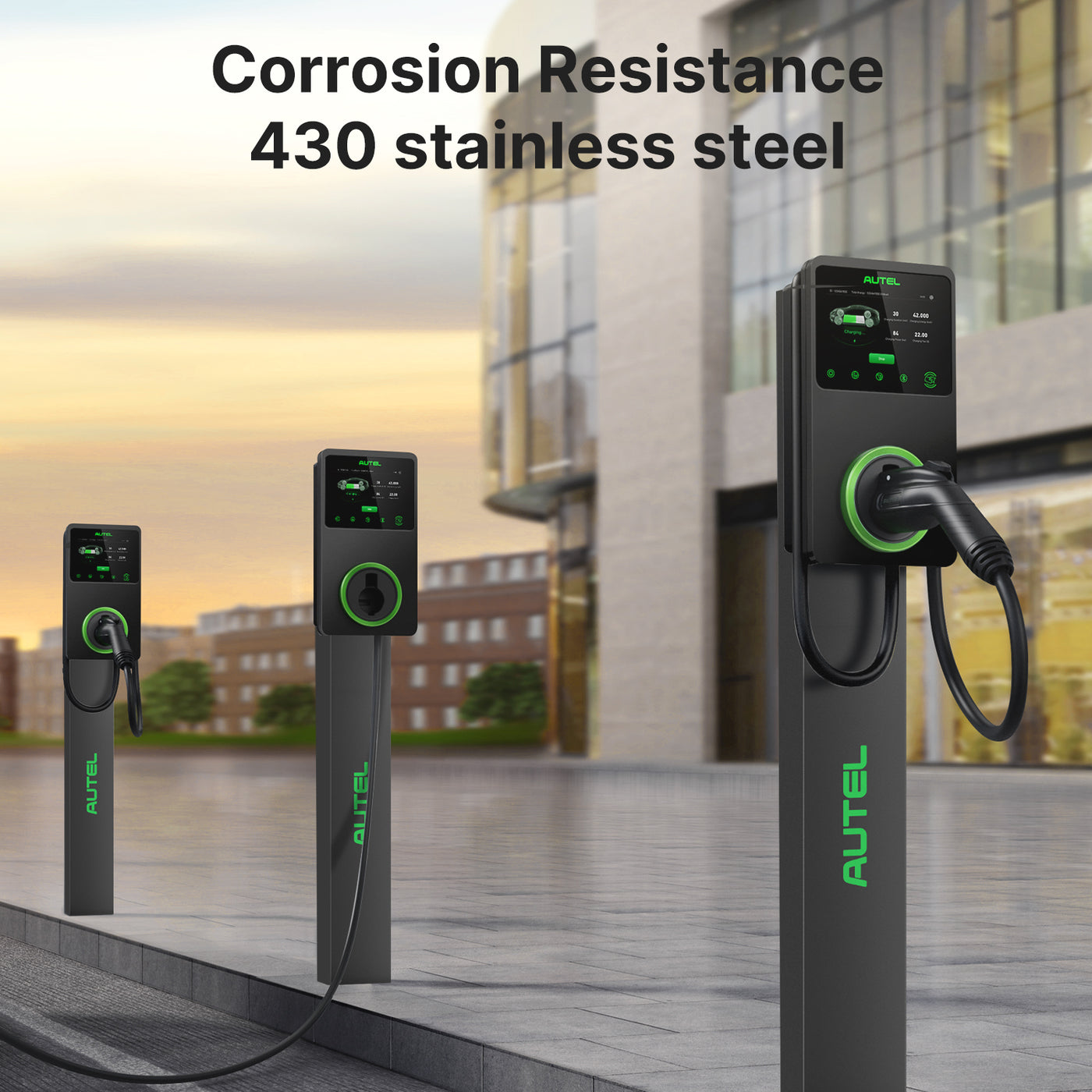 Autel EV Charger Pedestal Floor Stand Compatible with All Autel EV Chargers